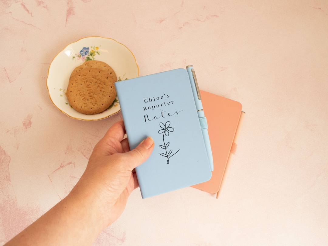 Personalised Reporter Notebook, A6 Reporter Journal, Handbag Diary, for ...