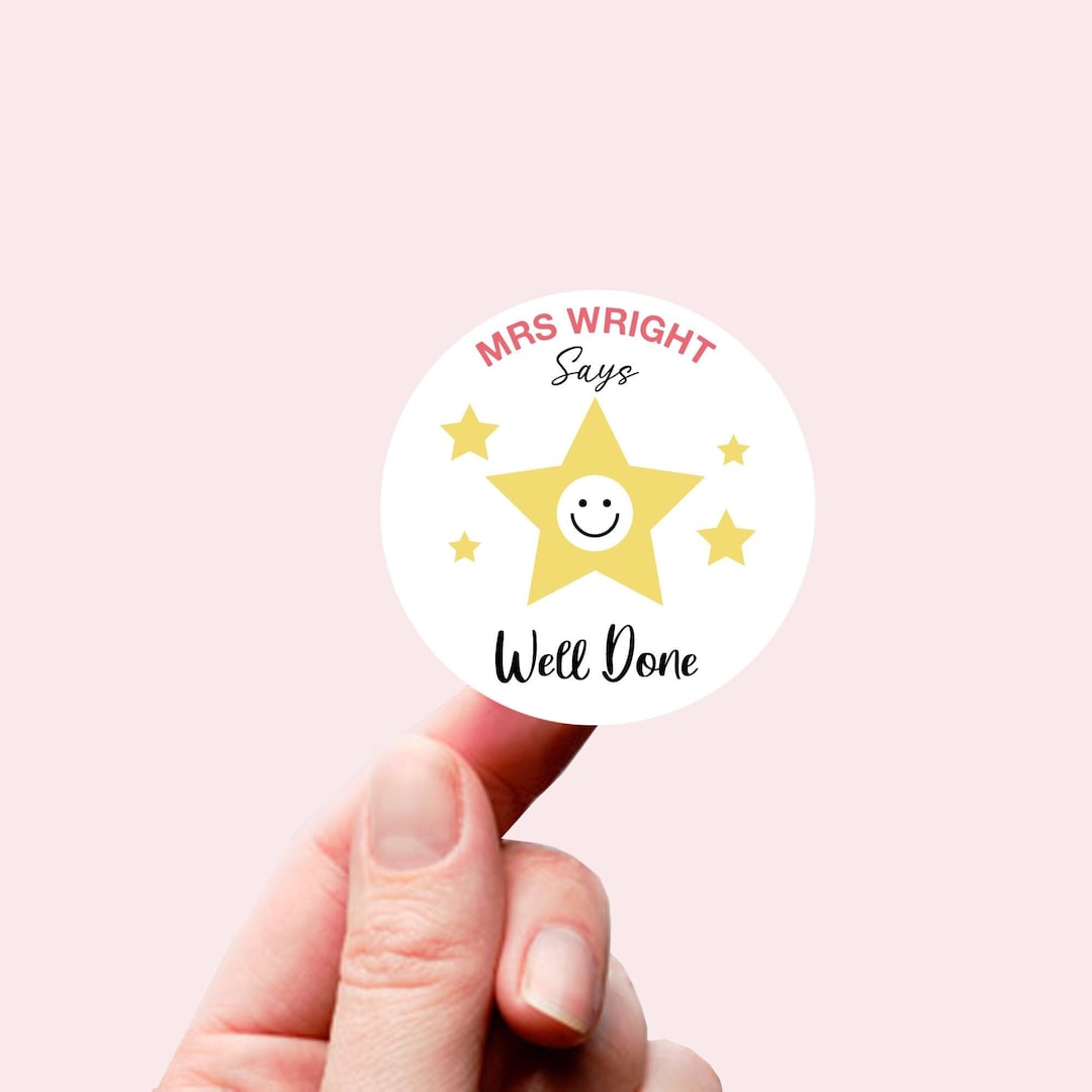 Personalised Teacher Stickers, Custom Teacher Stickers, Your Text ...