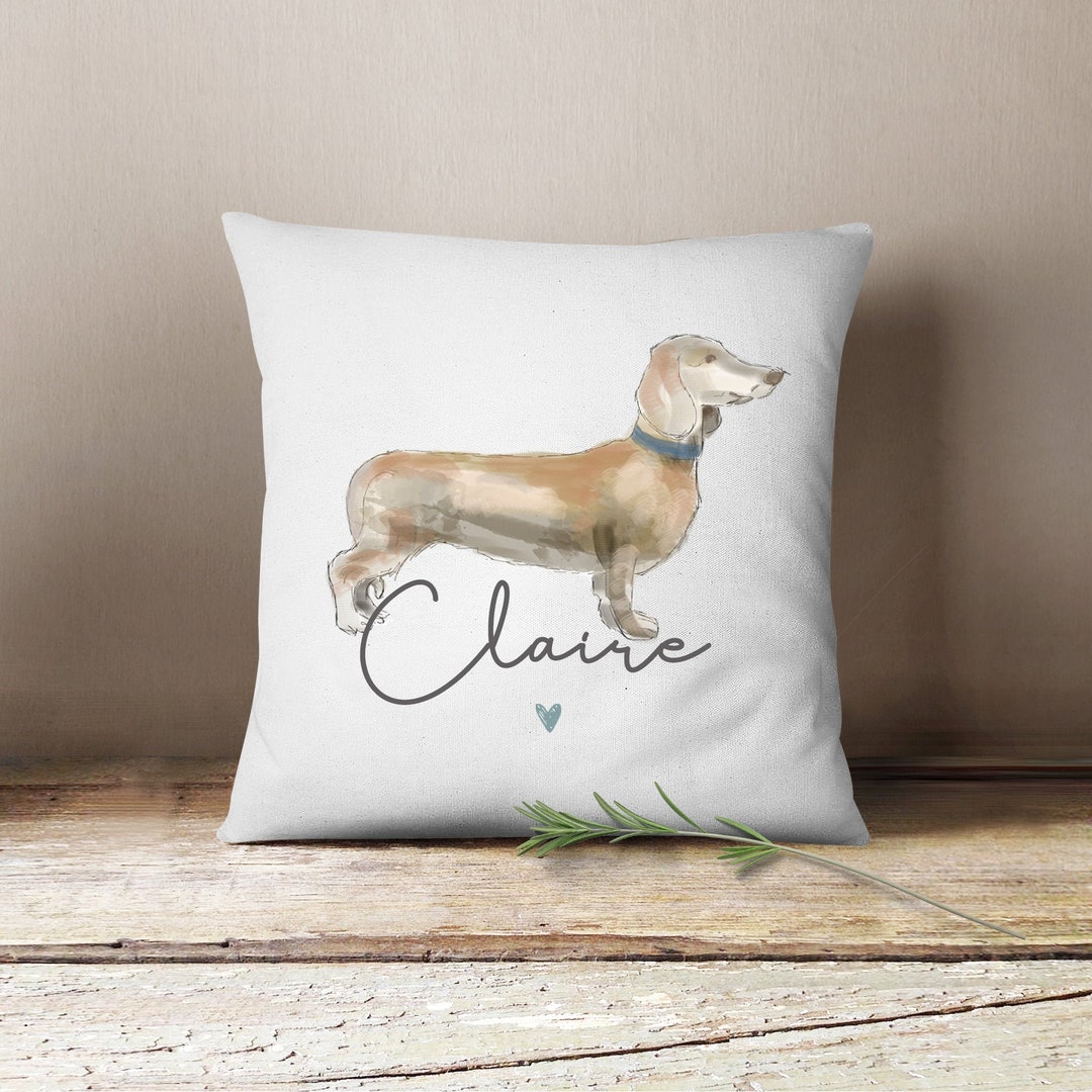 Coussin teckel personnalisé cadeau teckel coussin pour - Etsy France