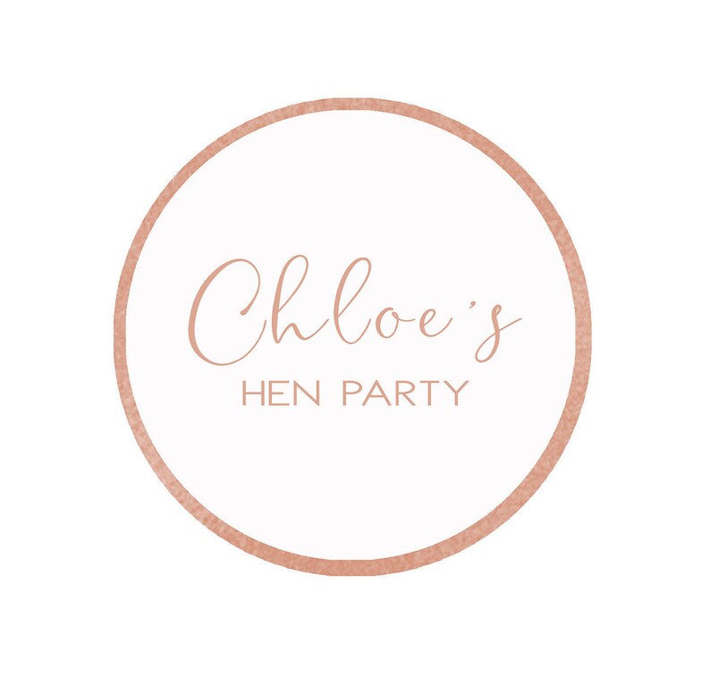 Rose Gold Personalised Hen Party Stickers Foil Hen Do | Etsy