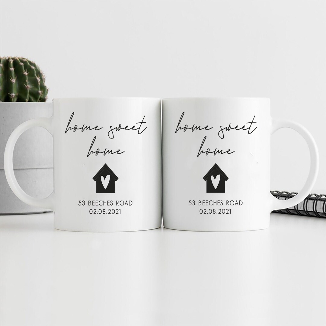Personalised New Home Mug, Housewarming Gift, Housewarming Couple Gift ...