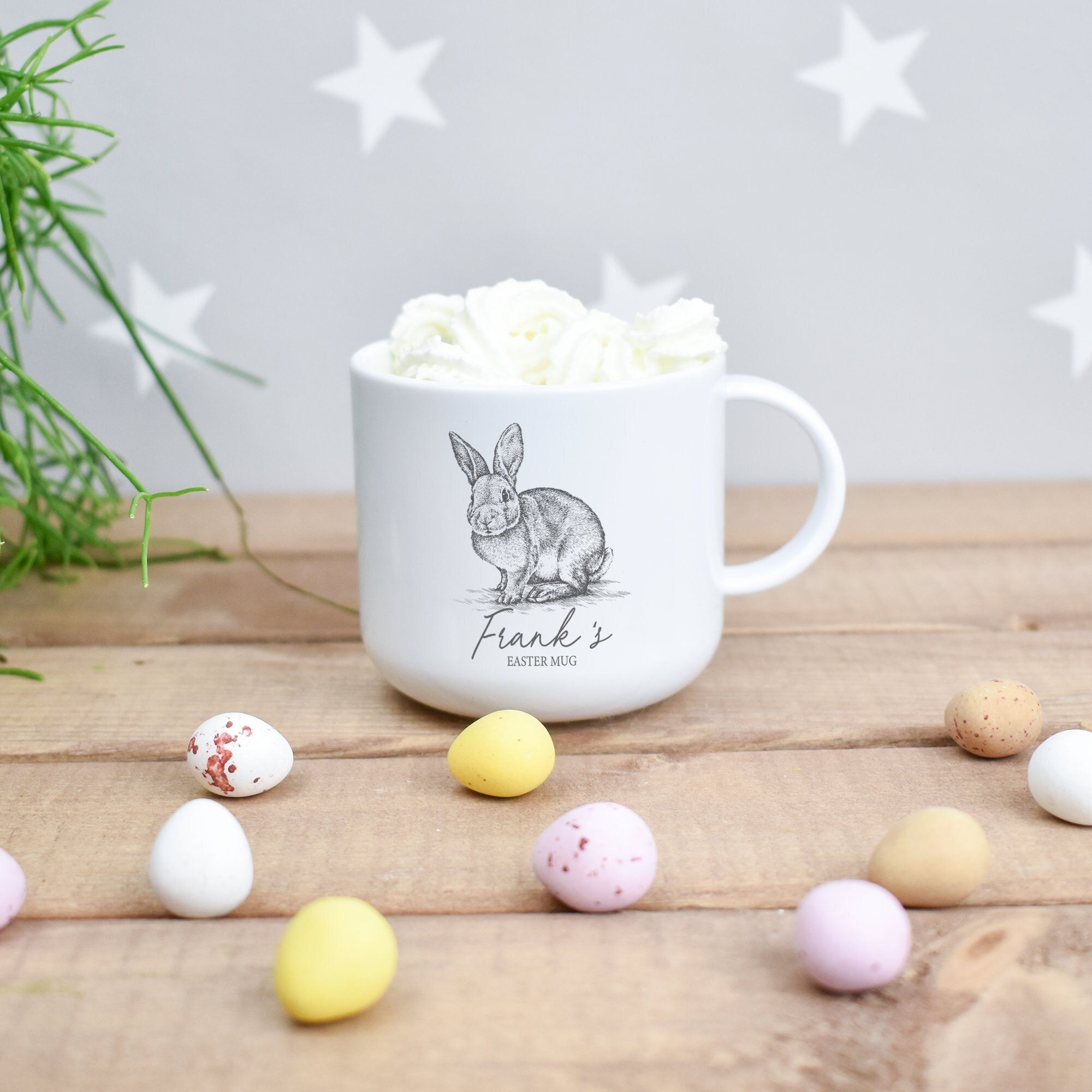 Personalised Easter Mug Set Easter Bunny Mug Vintage Rabbit - Etsy UK