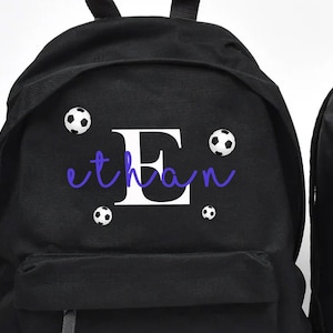 Personalised Football Backpack, Football School Bag, Kids Football ...