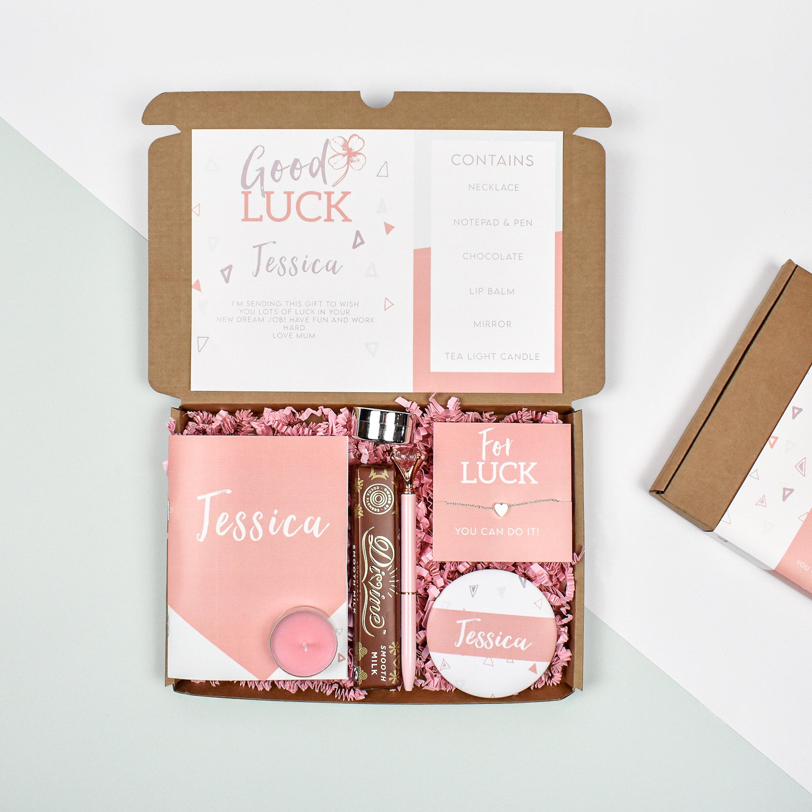 Personalised Good Luck Gift Box Letter Box Gifts Good Luck - Etsy