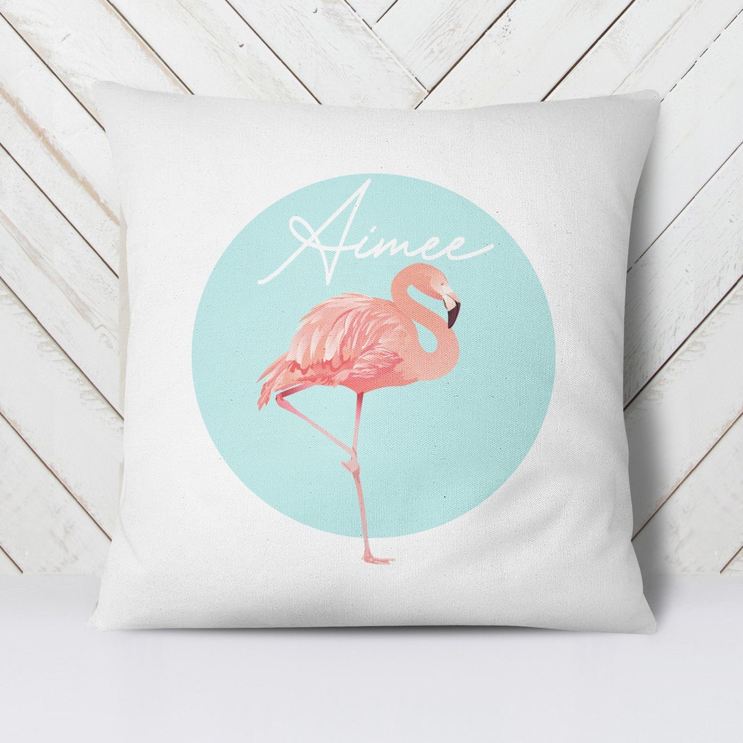 Personalised Flamingo Cushion Cover , Flamingo Bedroom Cushion ...
