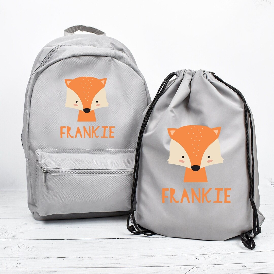 Personalised Fox Backpack, Fox School Bag, Kids Animal Rucksack, Boys ...