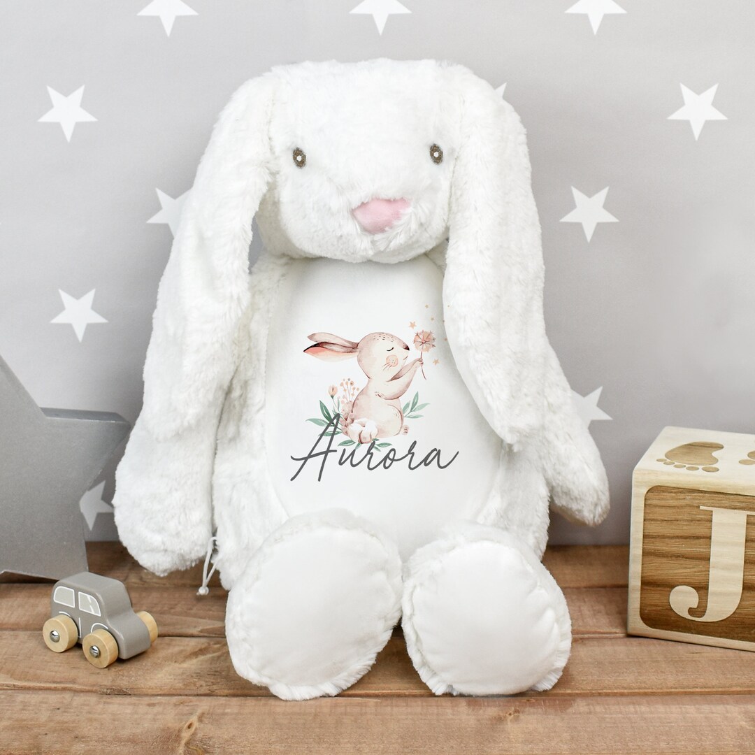 Personalised Easter Bunny, Customised Easter Teddy, Plush Bunny Soft ...
