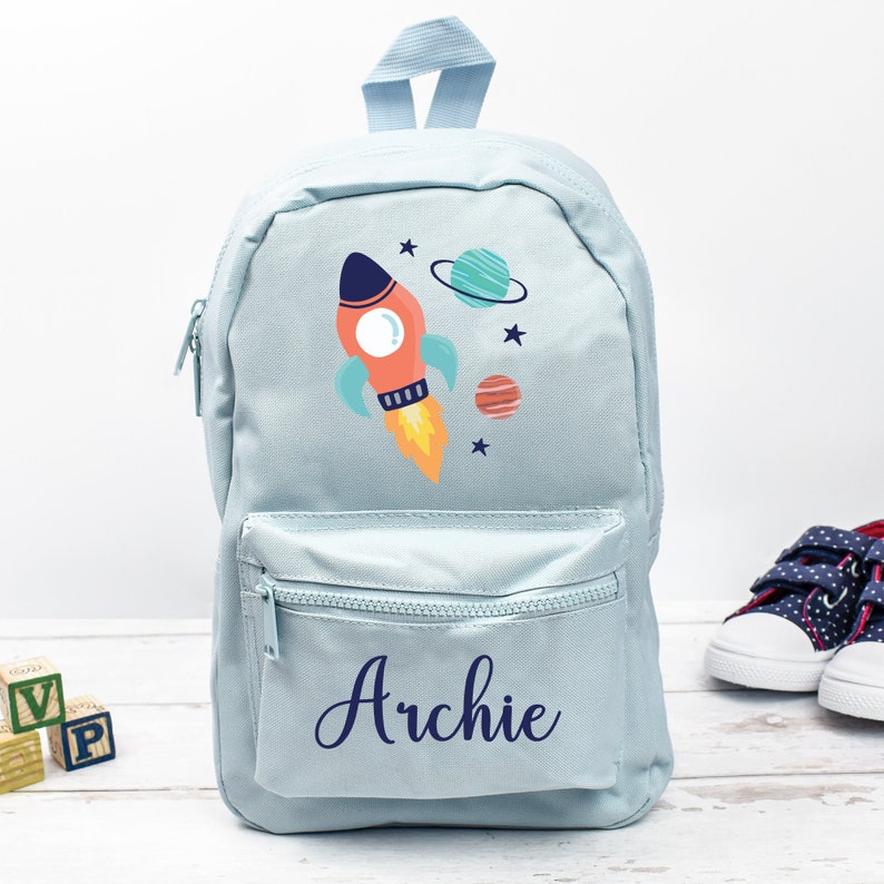 Personalised Rocket Backpack Rocket School Bag Kids Space | Etsy