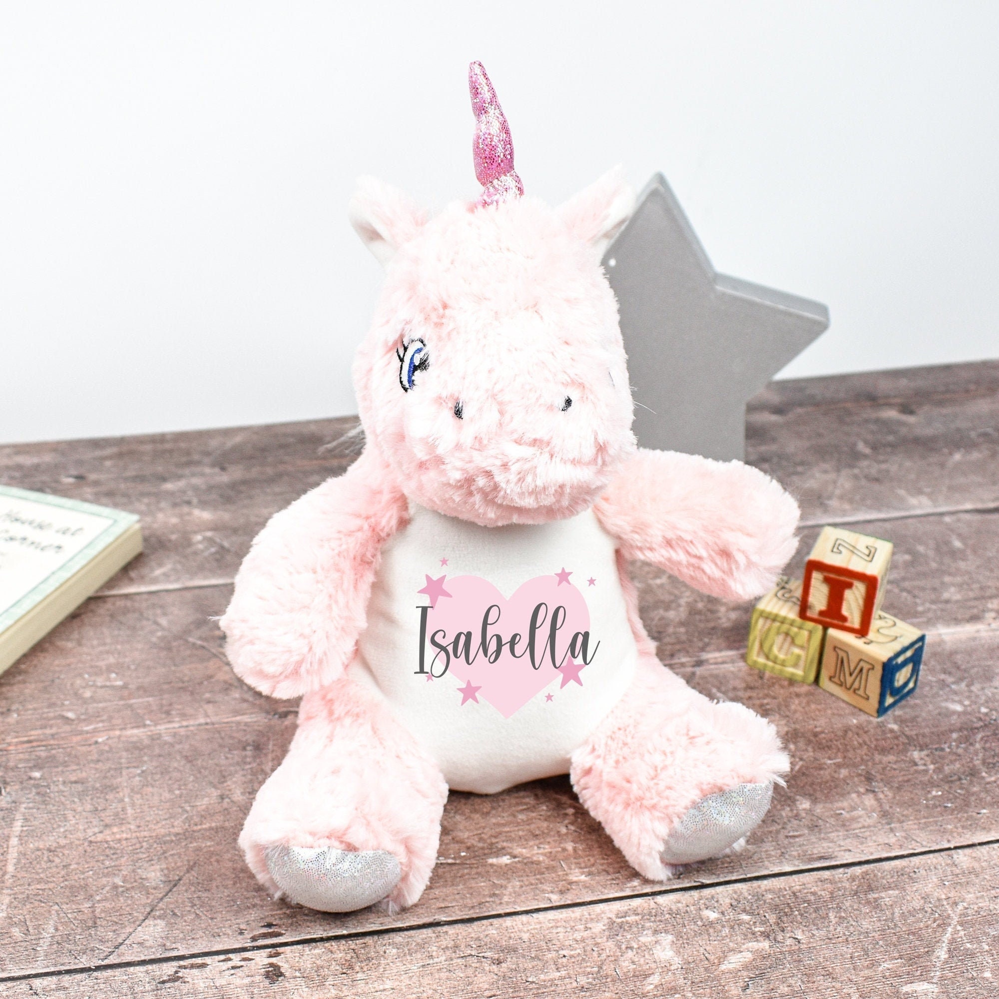 Personalised Unicorn Teddy New Baby Gift Customised Plush Soft Toy Your Name Teddy Cuddly Toy Girls Unicorn Teddy Baby Shower Gift Etsy UK
