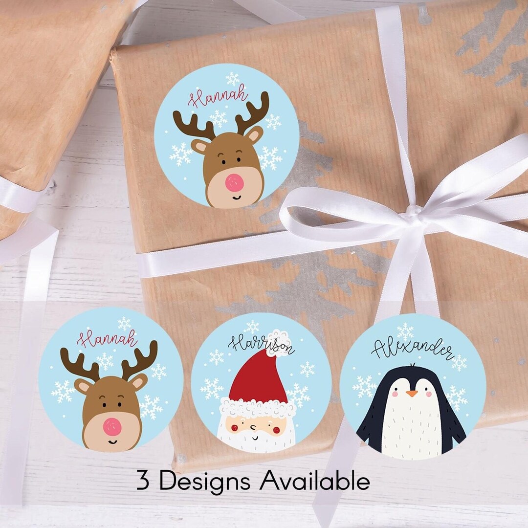 Personalised Christmas Stickers, X24 Christmas Present Stickers ...