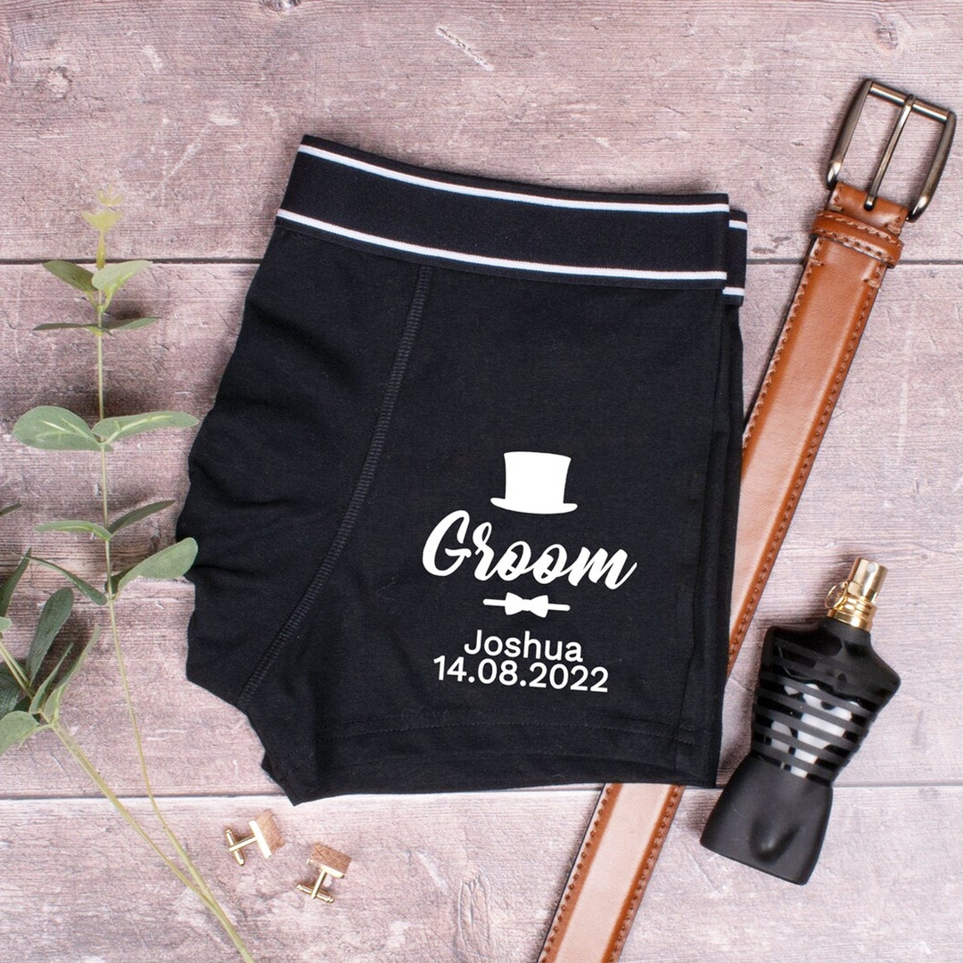 Personalised Groomsman Boxer Shorts, Groom Boxer Shorts, Groom Pants ...