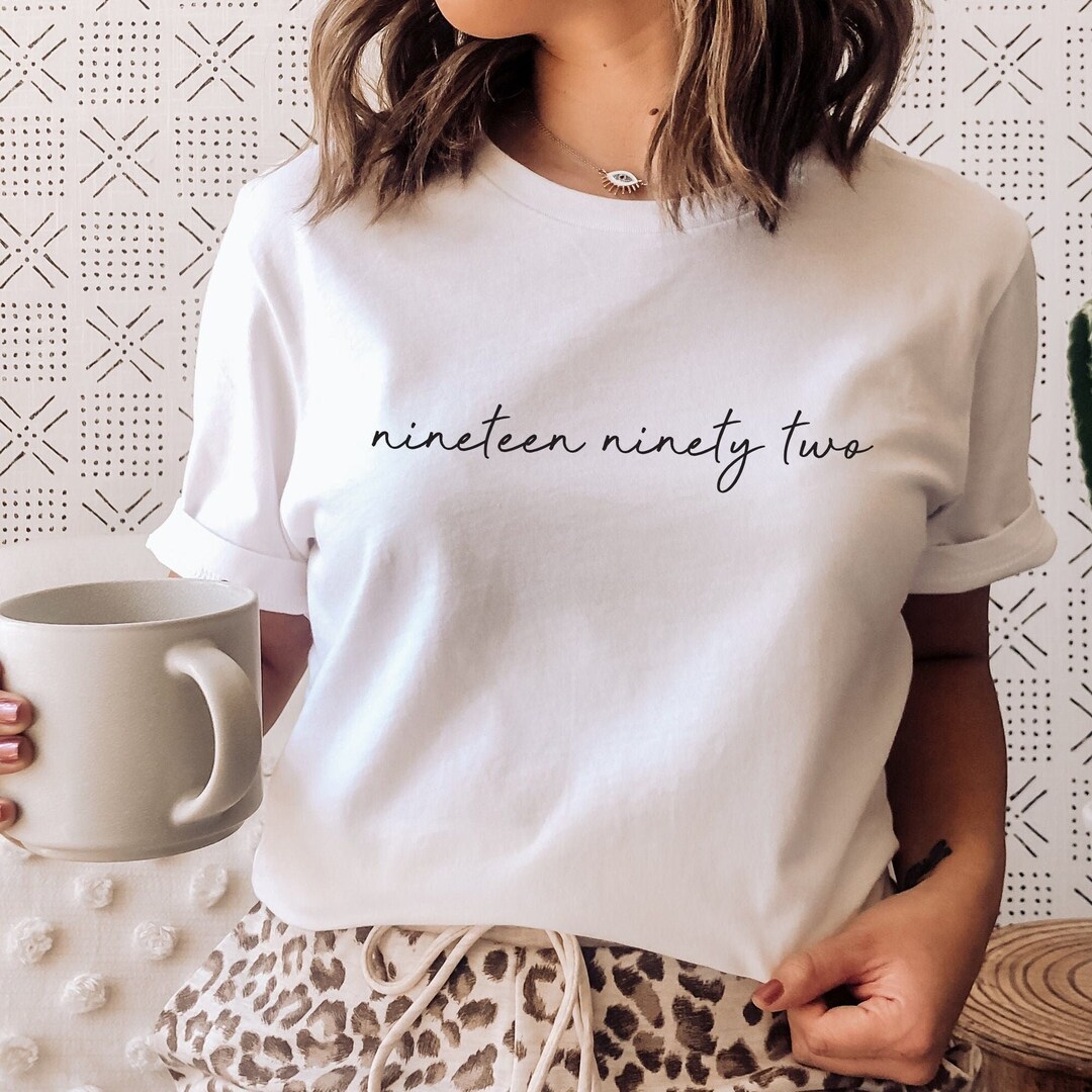 Personalised Birth Year T-shirt, Cute Birth Year Tops, Cute Women's ...
