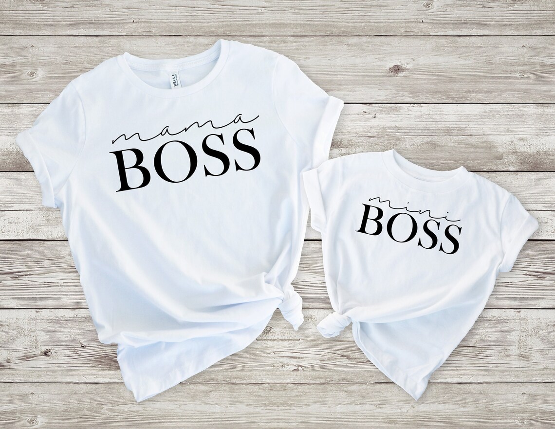 Mama Boss Mini Boss T-shirts Matching Boss Mum Daughter | Etsy
