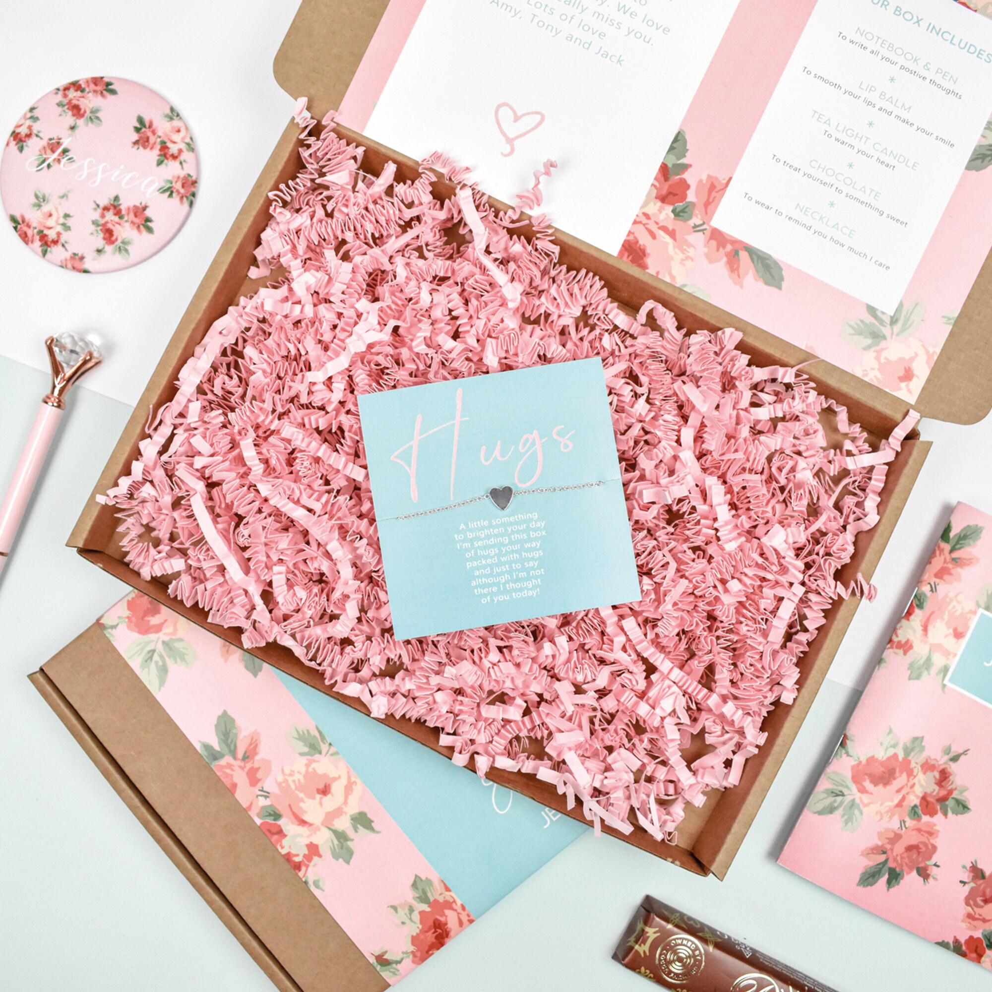 Personalised Hug In A Box Letter Box Gift Personalised Cheer - Etsy ...