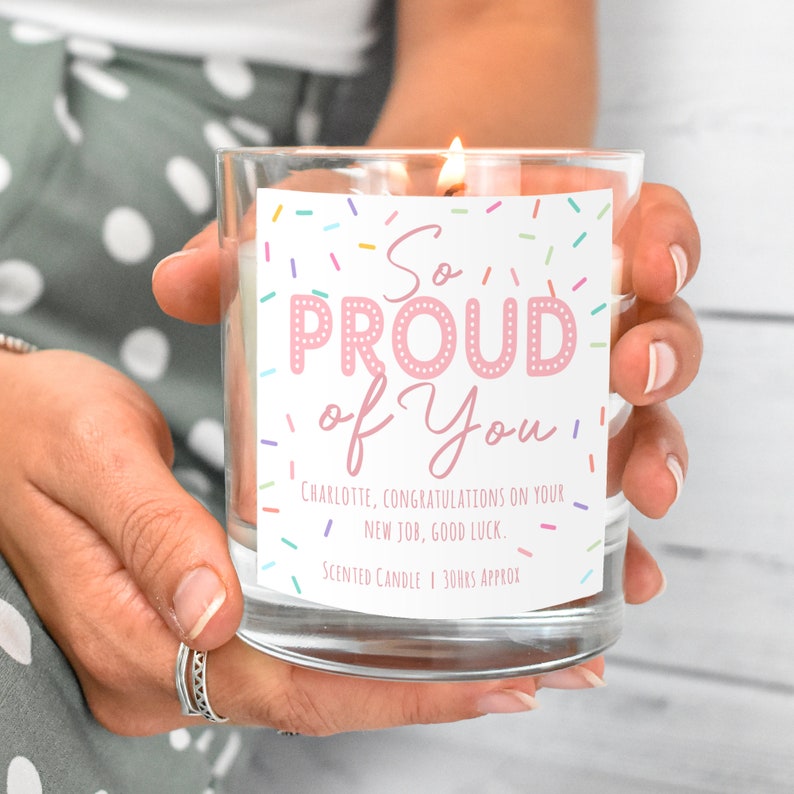 Personalised Congratulations Candle Well Done Gift - Etsy
