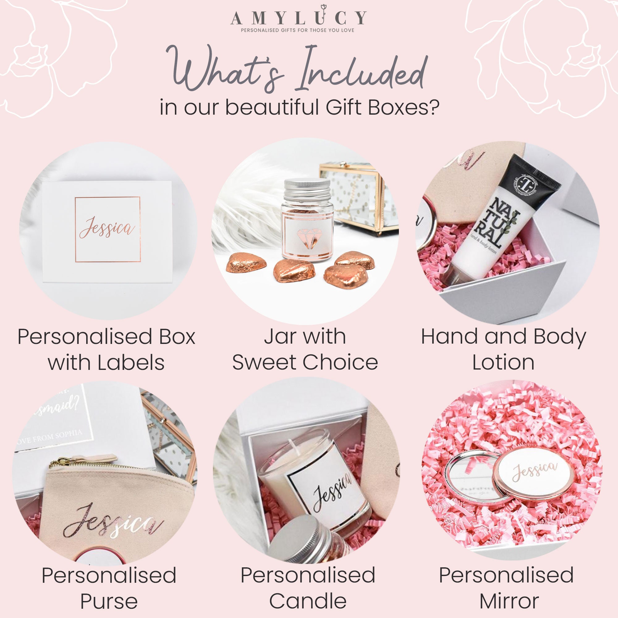 Personalised Rose Gold Bridesmaid Proposal Gift Box Luxury - Etsy