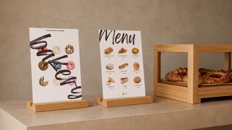 Bakery Menu Digital Template Canva Editable | Cafe | Coffee Shop ...