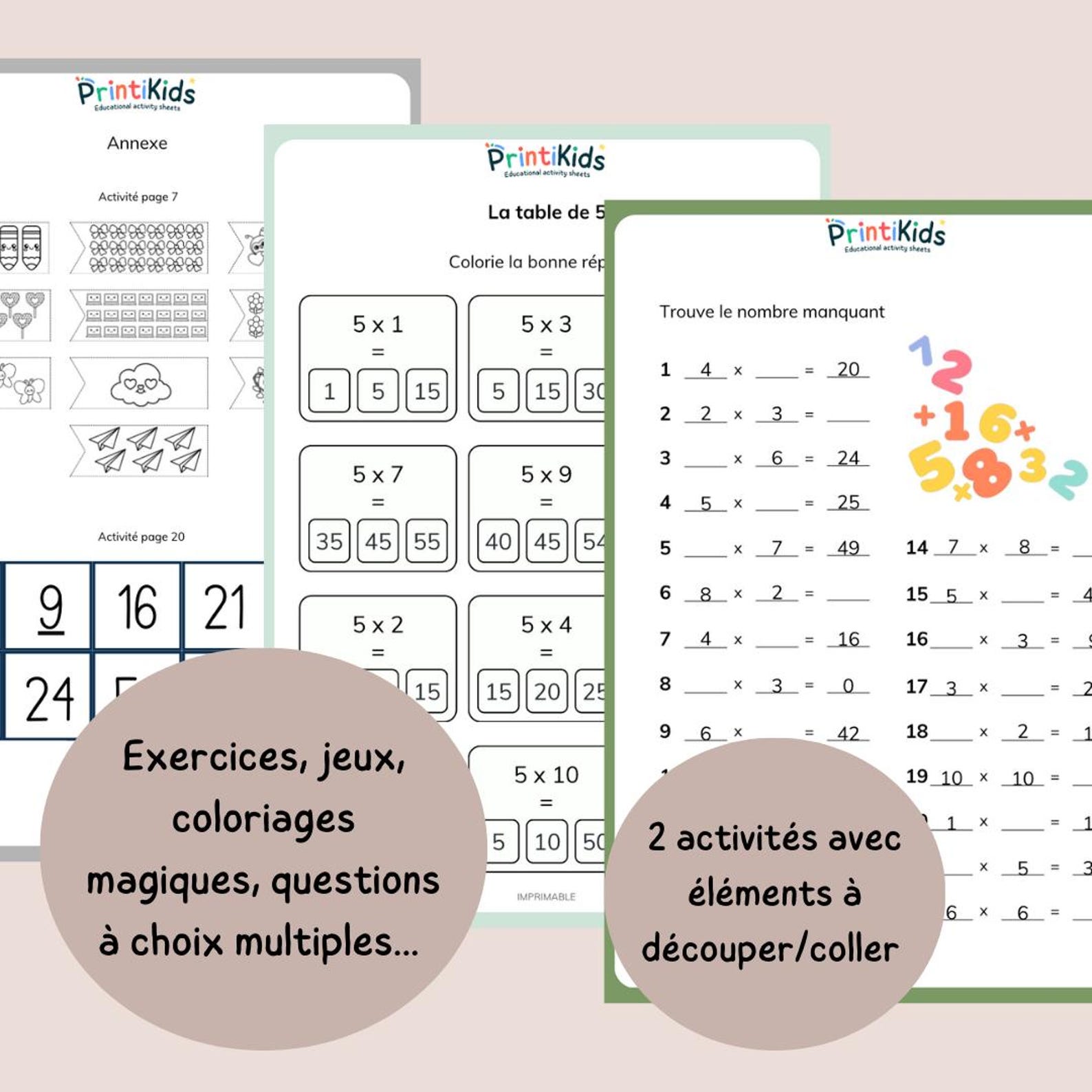 Multiplication Activities for Grades 1 and 2 (PDF) | Pack of 25 Math ...