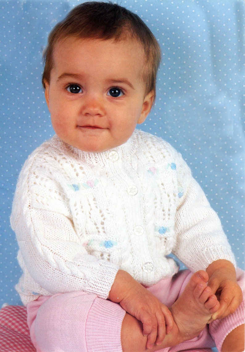 4 Ply Baby Cardigan Knitting Pattern - Etsy UK