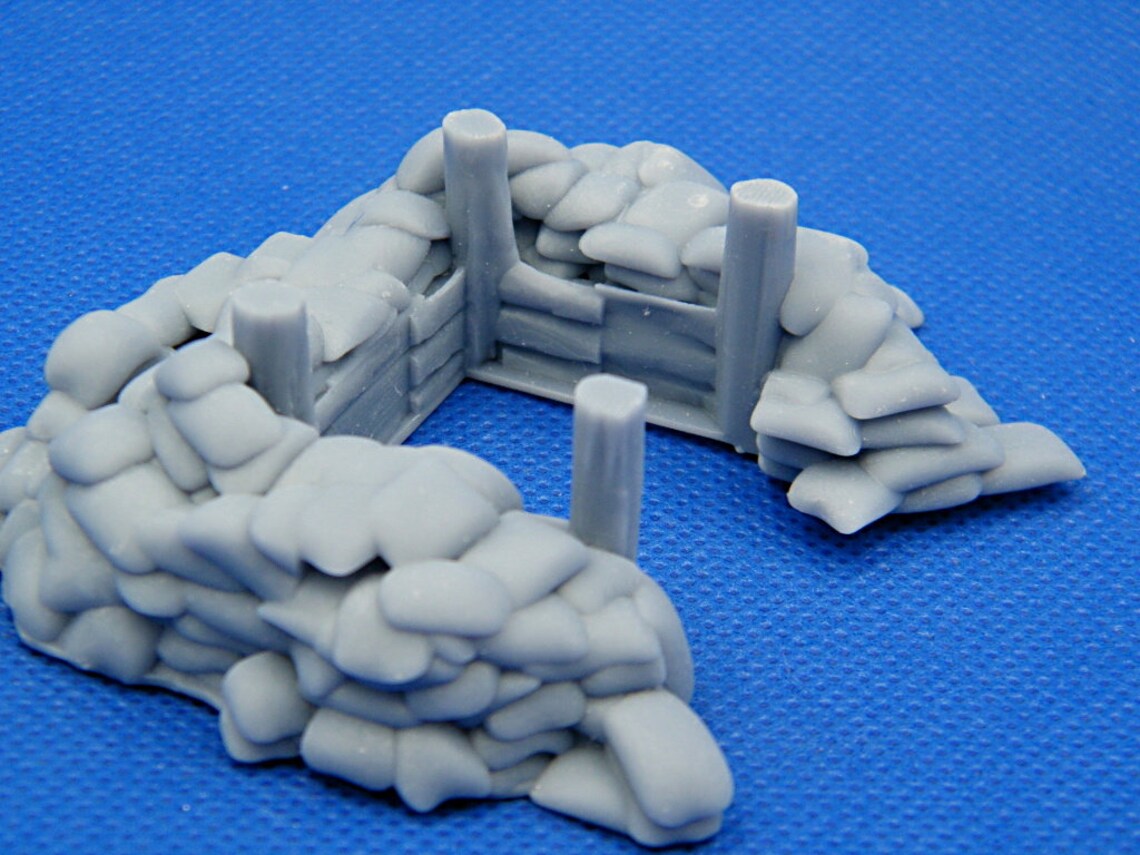 1/72 Scale Resin Defensive Sandbags Fighting Position, Bunker for ...