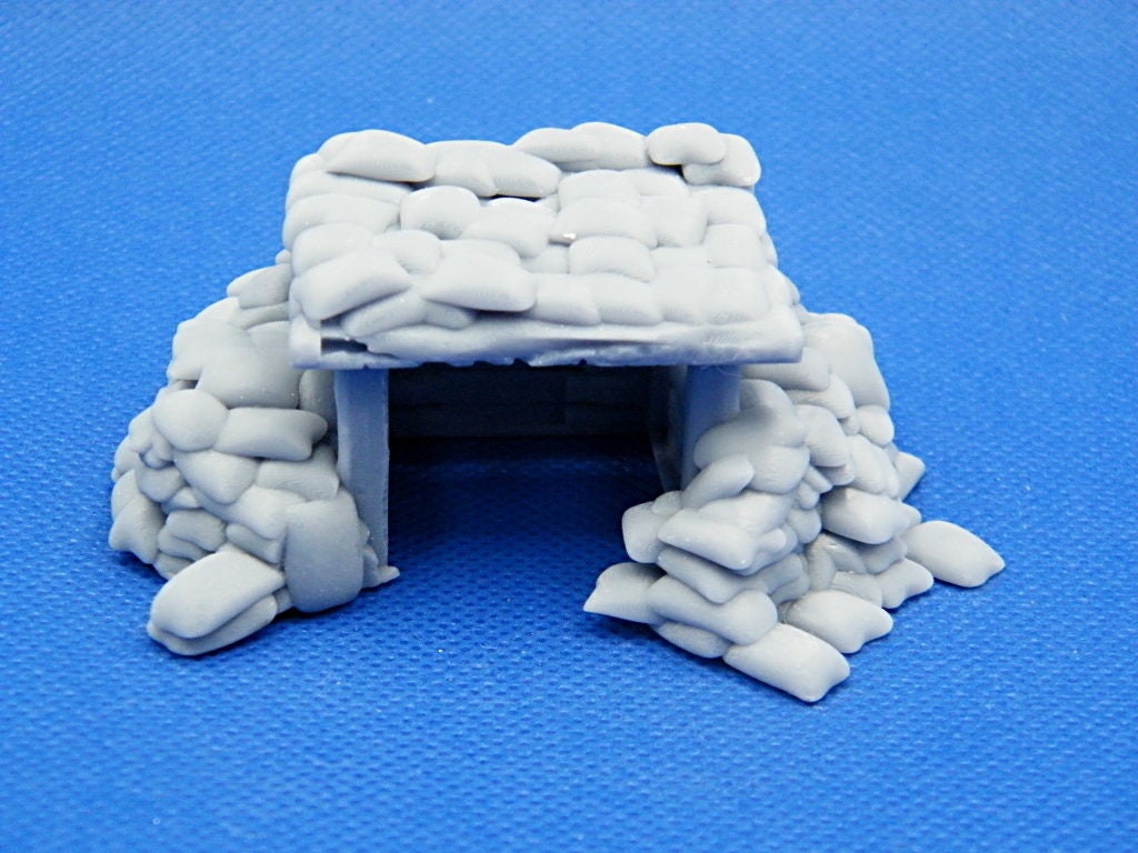 1/72 Scale Resin Defensive Sandbags Fighting Position, Bunker for ...