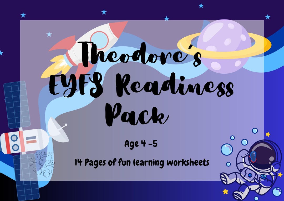 Space EYFS Readiness Pack, Preschool Learning Worksheets, Ages 4-5 ...