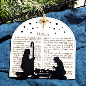 Luke 2 Nativity Christmas Ornament Bible Verse - Etsy