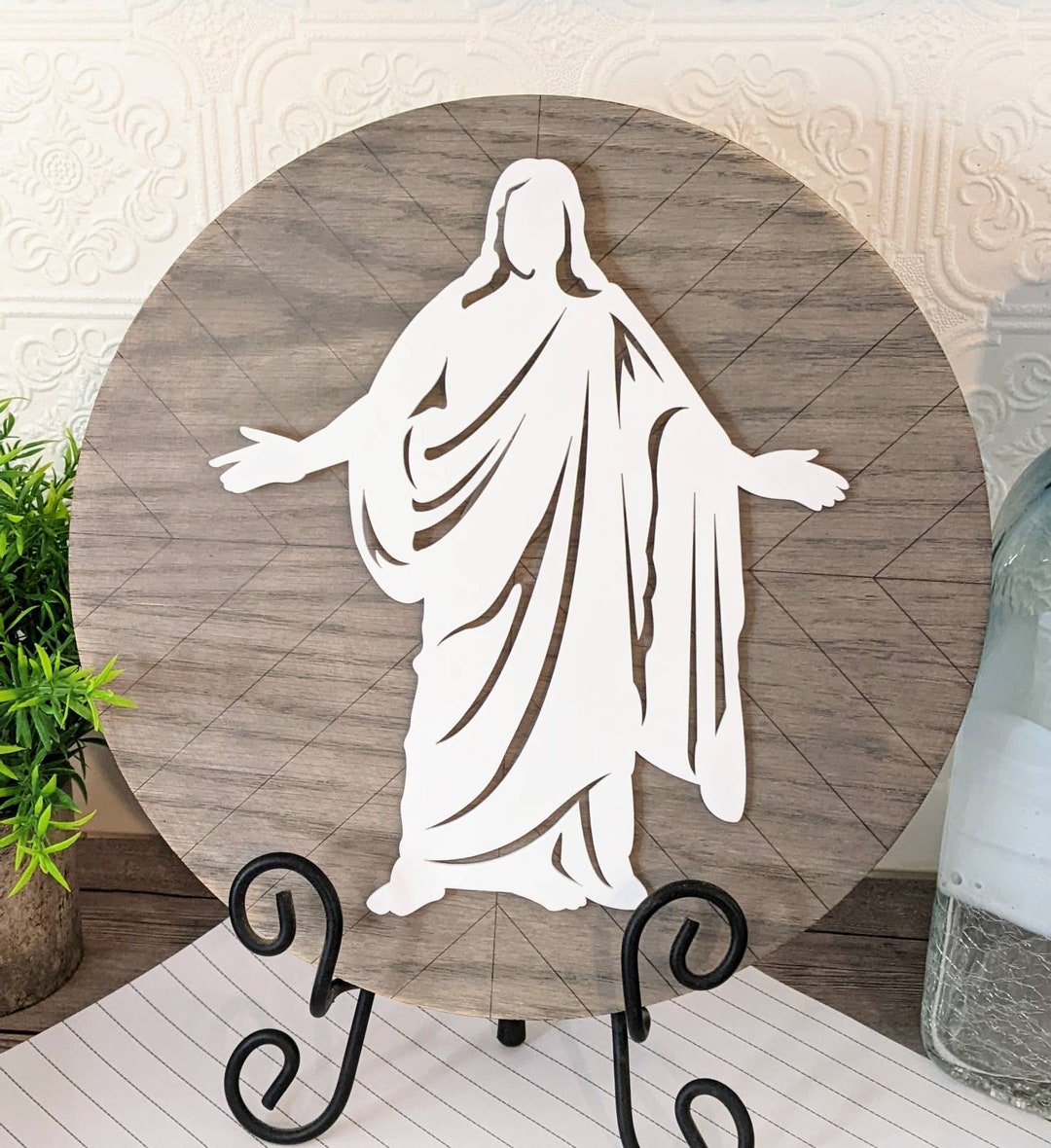 Christus Statue Laser Engraved Acrylic and Wooden Sign LDS - Etsy