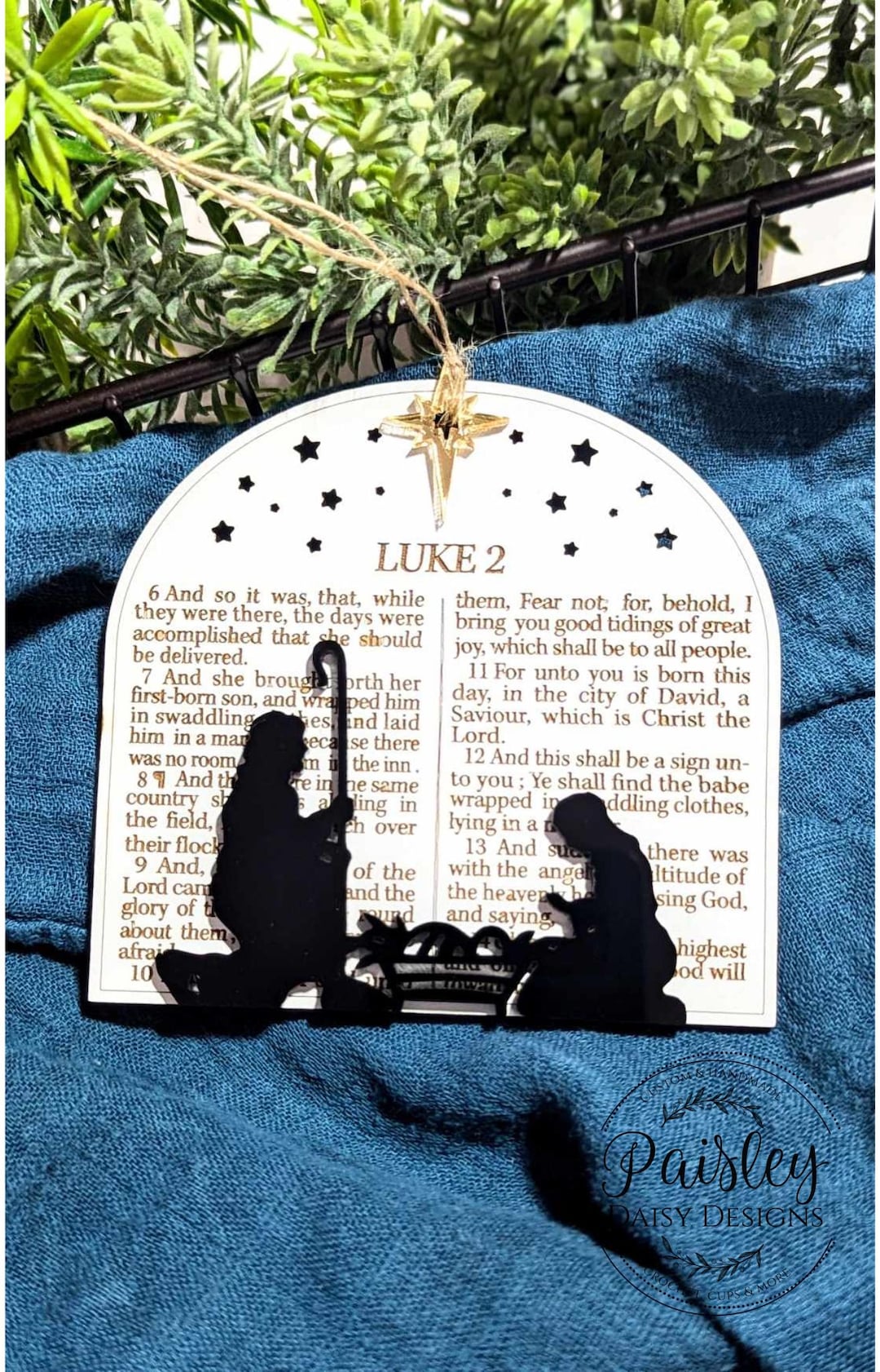 Luke 2 Nativity Christmas Ornament Bible Verse - Etsy