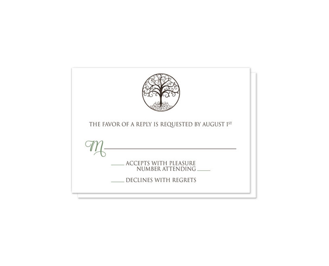Tree of Life Wedding Invitations: Rustic Denim and Leather-illustrated ...