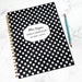 UNDATED Weekly Lesson Plan for Teachers or Home School, Black Polka Dot ...