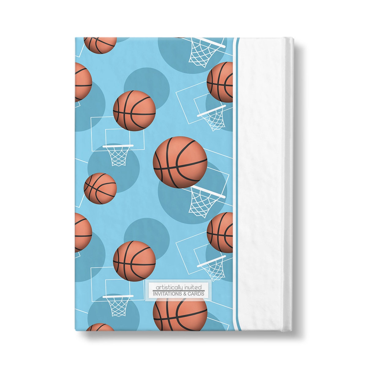 Light Blue Basketball Personalized Journal, Basketball Gift - 5x7 Lined ...