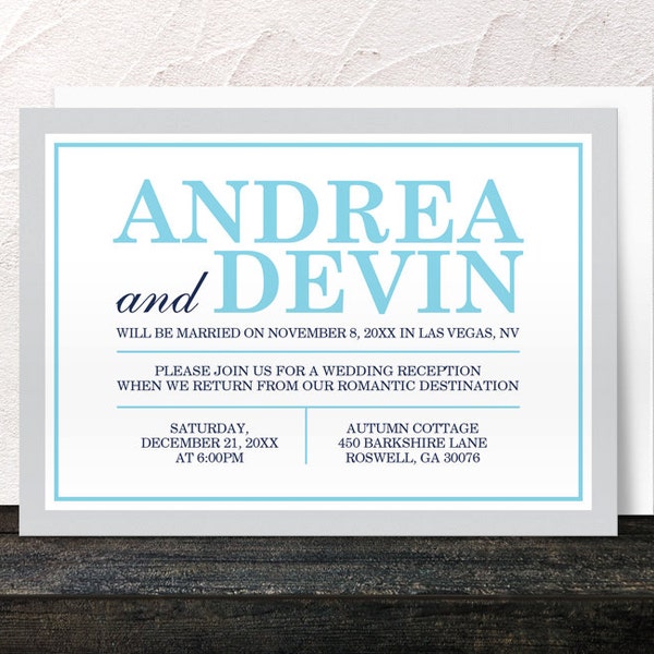 Wedding Reception Only Invitations With Rsvp - Etsy