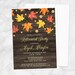 Autumn Retirement Invitations, Rustic Falling Leaves Gold, Fall ...