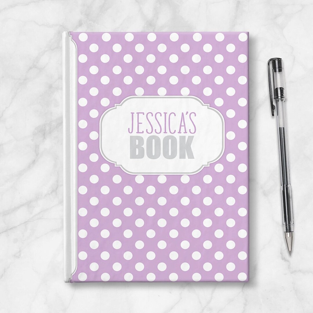Purple Polka Dot Personalized Journal 5x7 Lined Paper or Blank Paper ...