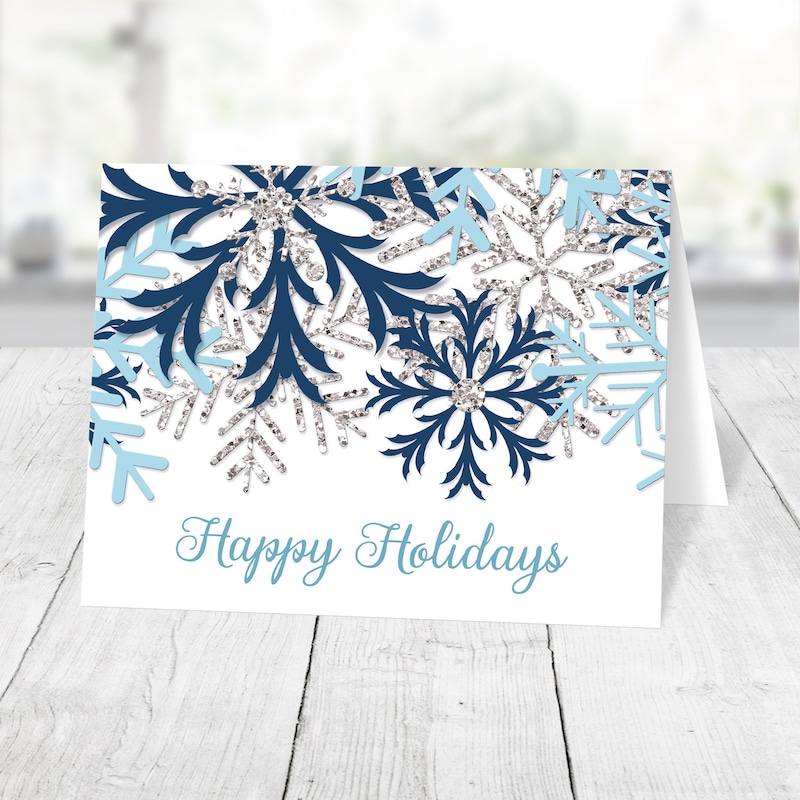 Blue Christmas Cards - Etsy