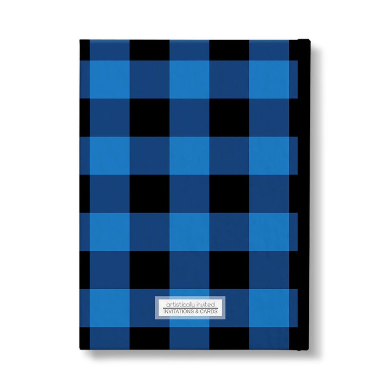 Blue Buffalo Plaid Recipe Book Personalized Blue and Black - Etsy