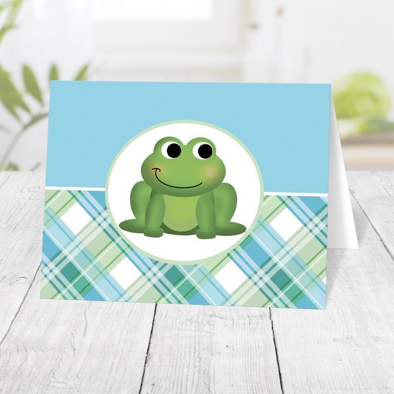 Paper Greeting Cards Printable Card Wildlife Note Card Frog Note Card ...