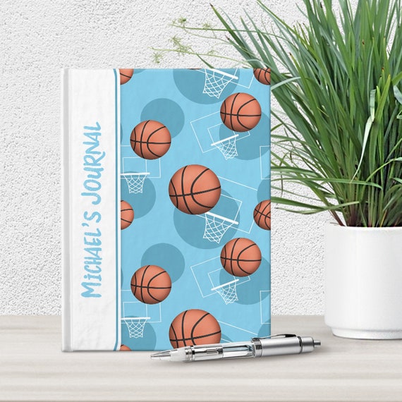 Light Blue Basketball Personalized Journal - 5x7 lined paper - Sports ...