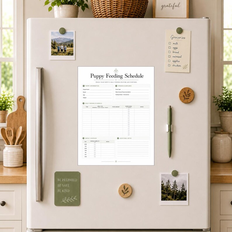 Puppy Feeding Schedule Printable | Puppy Care Planner PDF | Feeding ...