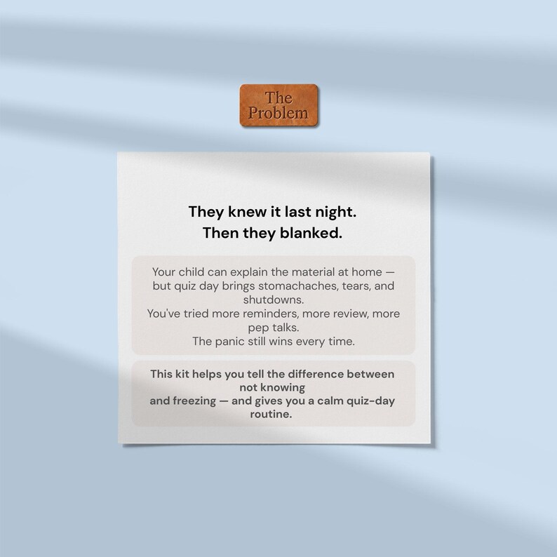 Test Anxiety Worksheets for Kids, Exam Stress Printable Workbook, Calm ...