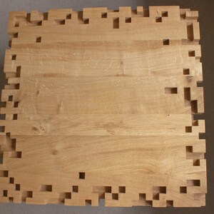 Handmade Coffee Table - Soild Oak - 8 Bit - Pixels - Square Table ...