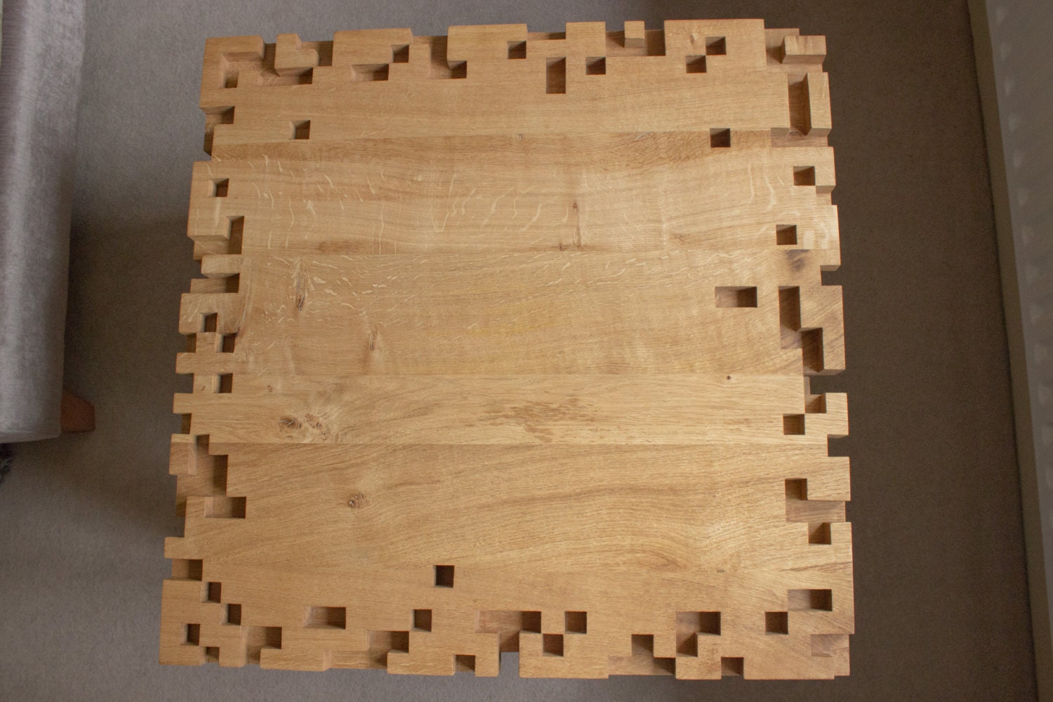 Handmade Coffee Table - Soild Oak - 8 Bit - Pixels - Square Table ...