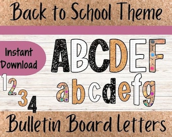 BEE Themed Bulletin Board Letters Printable Back to School Classroom ...