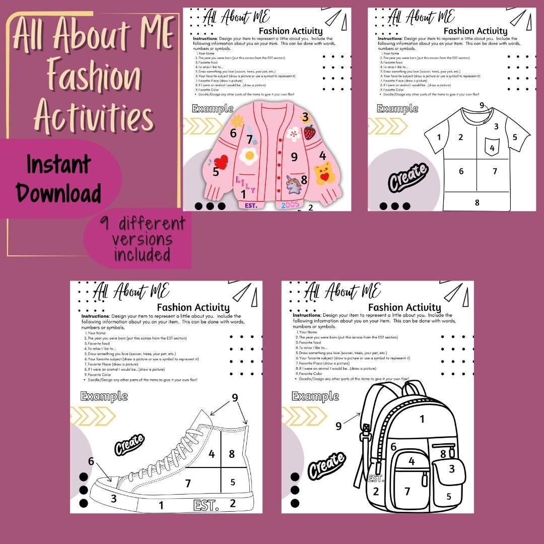 1st Day Classroom Activities | All About ME Activity | Back to School ...