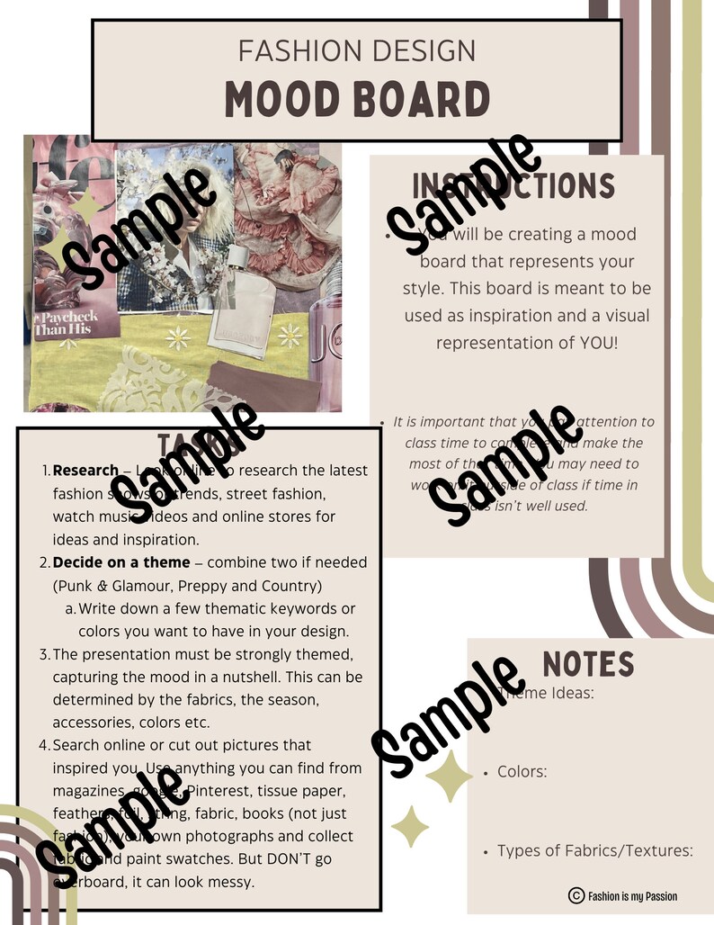 Fashion Design Mood Board | Family & Consumer Science Lessons | Fashion ...