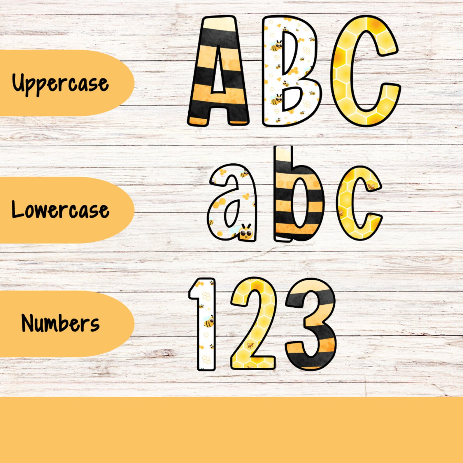 BEE Themed Bulletin Board Letters Printable| Back to School Classroom ...