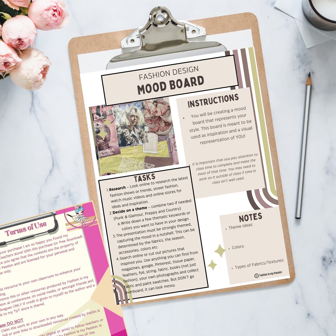 Fashion Design Mood Board | Family & Consumer Science Lessons | Fashion ...