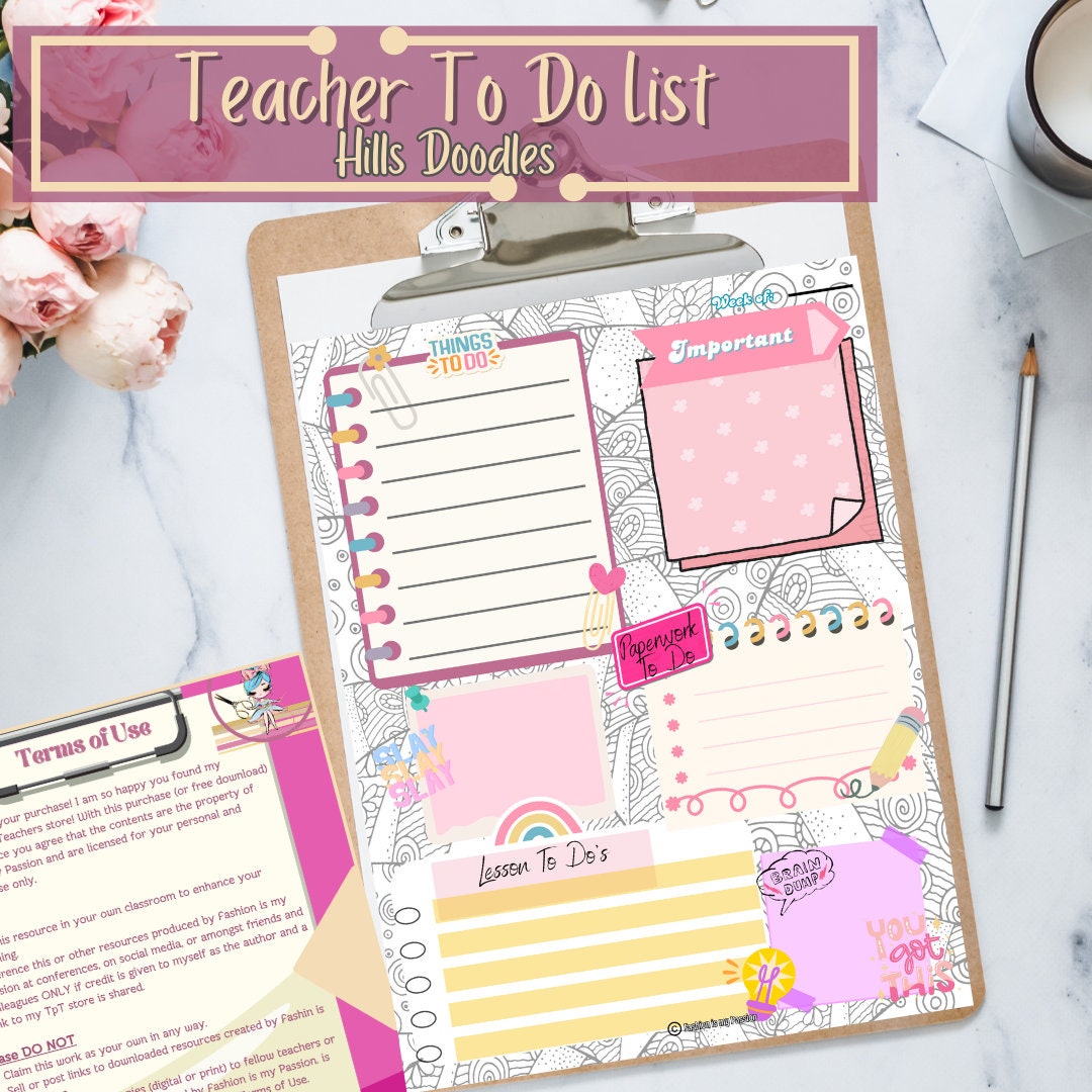 Teacher to Do List| Digital Download| Teacher Organization| Teacher ...