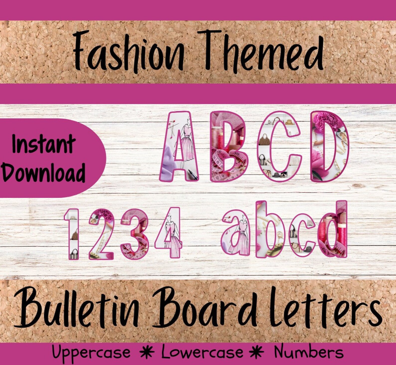 Fashion Themed Bulletin Board Letters Printable| Back to School ...